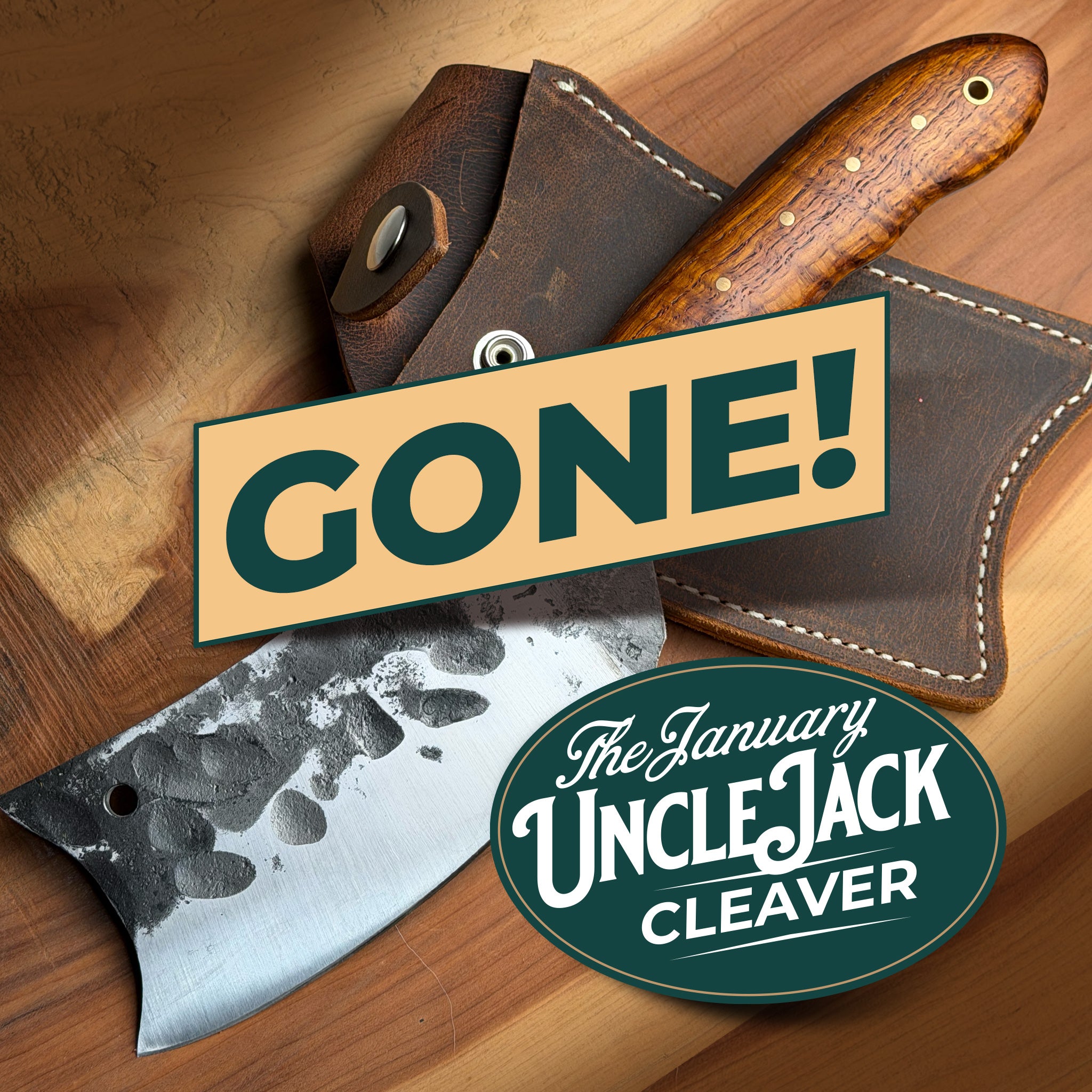 One & Only Uncle Jack January Cleaver – Woody Brand Knives